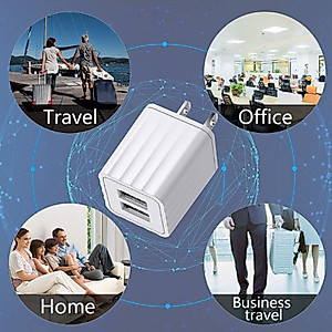 [Apple MFi Certified] iPhone Charger, Veetone 2 Pack 6FT Lightning to USB Fast Charging Data Sync Transfer Cord & Dual Port USB Wall Charger Plug Compatible with iPhone 12/12 Pro/11/XS/XR/X 8 7 6/iPad