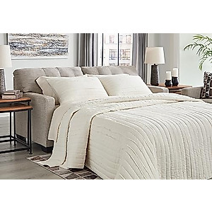 Signature Design by Ashley Mahoney Sofa Sleeper, Full Sofabed, 75"W x 38"D x 37"H, Beige