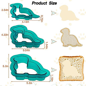 KSPOWWIN Sandwich Cutter and Sealer, Uncrustables Sandwich Maker Dinosaur Sandwich Cutters, Decruster Dino Sandwich Cutter for Kids Boys Girls Lunch Bento Box