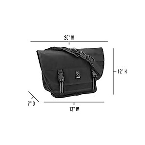Chrome Industries Mini Metro Messenger Bag, Crossbody Backpack for Women and Men, 13-inch Laptop Satchel, Water Resistant, 20.5 L, Night