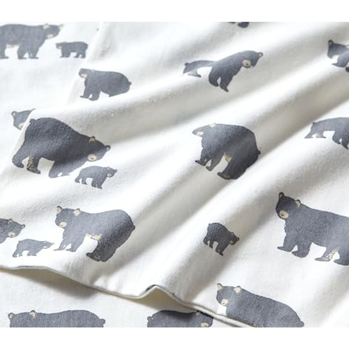 Eddie Bauer - Queen Sheet Set, Warm Breathable Cotton Flannel Bedding with Deep Pockets, Brushed for Extra Softness, Cozy Home Decor, Oeko-Tex Certified (Bear Family, Queen)