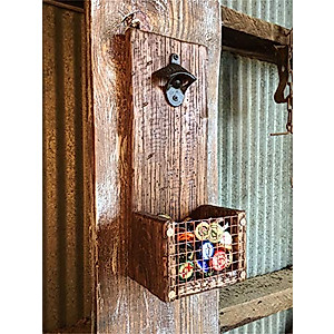 Tebery 12 Pack Cast Iron Wall Mounted Bottle Opener with Screws for Beer Cap Coke Bottle