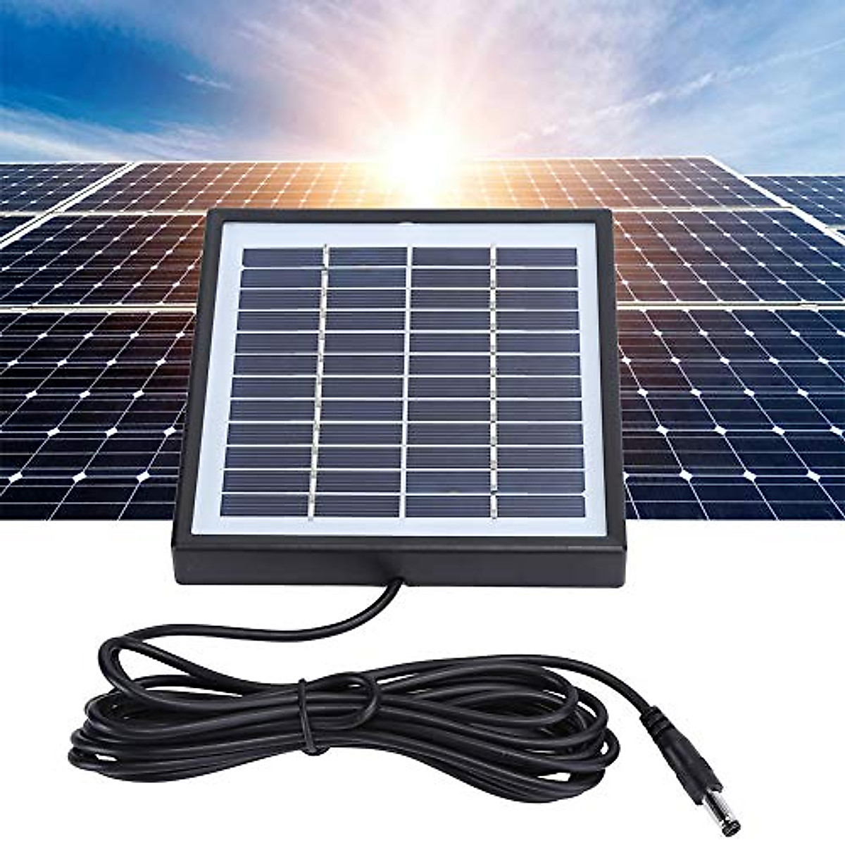 SunshineFace 2W 12V Multifunctional Solar Panel, Polysilicon Charging Board with Border for Outdoor Camping