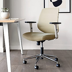 Branch Daily Chair - Sustainable and Stylish Mesh Computer Office Chair with Swivel, Lumbar Rest, and Adjustable Armrests - Comfortable Seating for Improved Posture and Productivity - Green-White