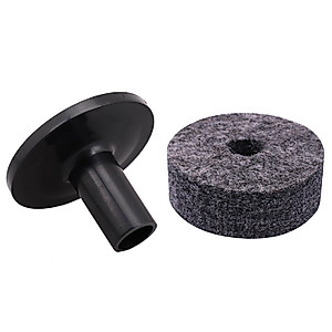 10PCS Cymbal Stand Felt Washer and 10PCS Plastic Drum Cymbal Stand Sleeves Replacement Grey