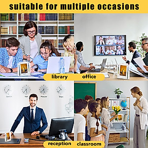 10 Pcs Brochure Holder 6.4 x 6.5 Inches Acrylic Flyer Holder Wall Mounted Magazine Holder Clear Document Holder Plastic Hanging Mail Holder for Wall Hanging Brochure Display for Office Class Supplies