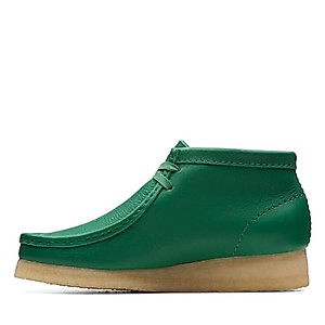 Clarks Women's Wallabee Boot Ankle, Cactus Green Leather, 9