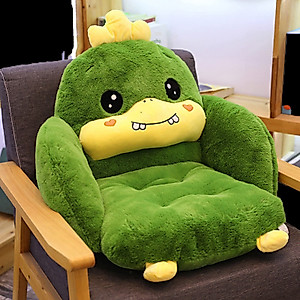 GEORPE Seat Back Cushion Long Plush Cartoon Chair Pad Comfortable Sofa Tatami Butt Mat Leg Waist Support Office