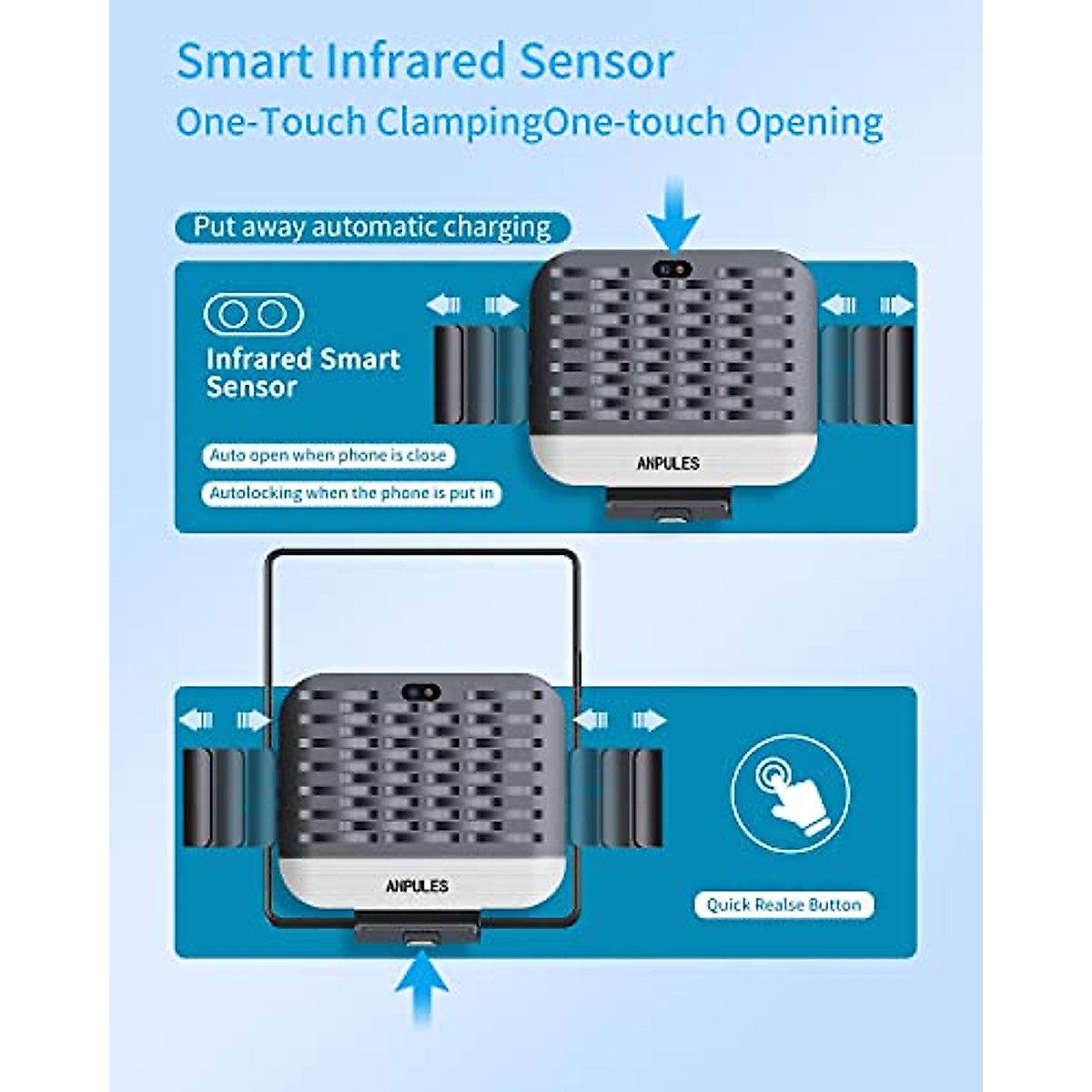 ANPULES Wireless Charger Stand for Z Fold 4/3/2, ANPULES [3 Coils] 2 in 1 Charging Station for Samsung Galaxy Buds 2 Pro/Pro / 2 / Live and Z Fold Series