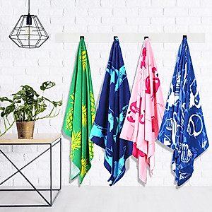 Genovega 4 Packs Oversized Thin Beach Towel Set, 36 x 72 in XL Extra Large Big Soft Clearance Pool Swim Travel Towels Blanket for Adult Women Men Camping Cruise Lounge Chair Cover Gift