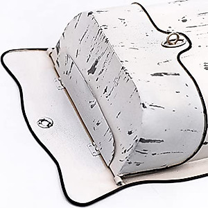 SDlumeiy Vintage Wall Mount Mailbox, Vintage Mailbox, Outdoor Metal Mailbox, Vertical Wall Mount Mailbox 10.2Lx3Wx14.2H inches (White)