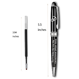 JYTAPP Funny Correctional Officer Gift Don't Make Me Use My Correctional Officer Voice Ballpoint Pen Corrections Work Pen