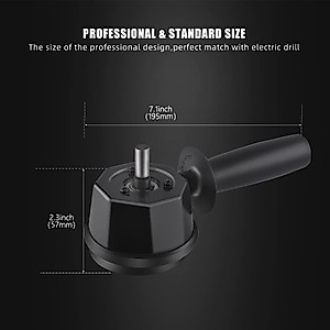 Dual Action Power System Tool, Forced Dual Action Polisher Adapter Detailing Tool with 3Pcs Polishing Pads For Cordless Drill for Car Polishing, Buffing, Waxing and Compounding -DAPSTS3