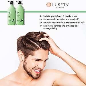 Luseta Tea Tree and Mint Shampoo Cleansing for All Hair Types Nourish Scalp 33.8 Oz