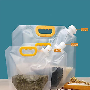 10pcs Grain Moisture-proof Sealed Bag, Food Storage Bags with Funnel, Smell Proof Bags, Grain Storage Suction Bags, Resealable Airtight Packaging Baggies (2.5 L: 10PCS)