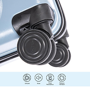 DOWELLIT 22" Kid Ride on Luggage,Child Travel Luggage with Wheels Carry On Suitcase with Password Lock, Rideable Rolling Luggage for Girls/Boys,Blue