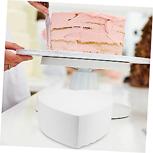 HAKIDZEL foam cake model foam heart cake dummy foam cake form foam cake rounds Foam Cake Dummy foam cake dummies wedding cupcake stand tool foam white to rotate Multifunction fondant cake
