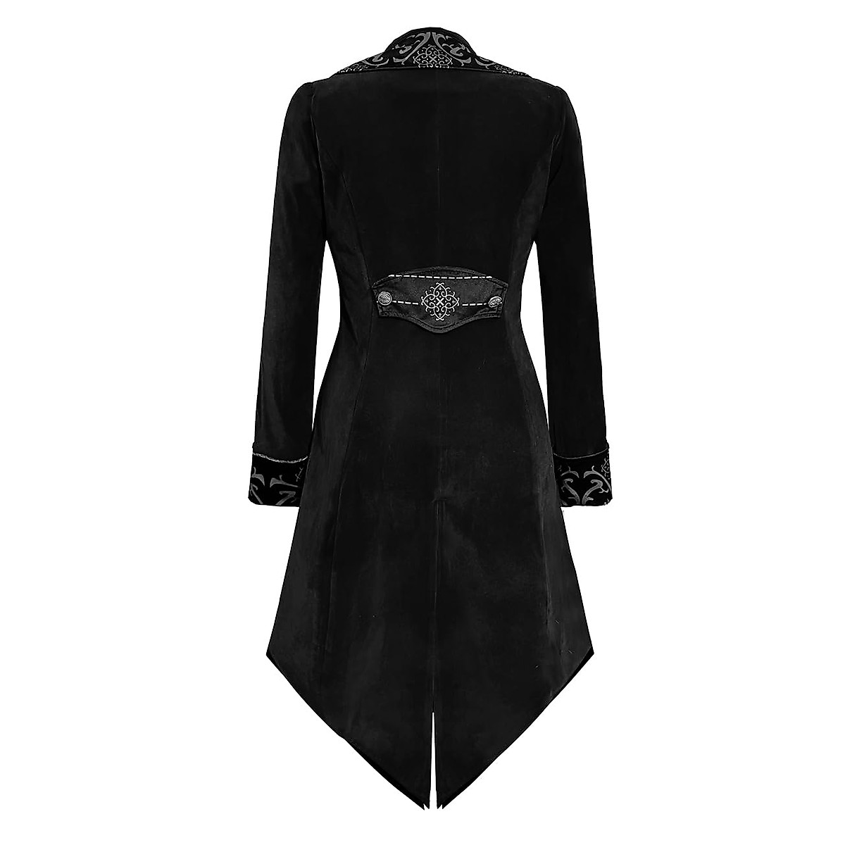 Crubelon Men Steampunk Vintage Jacket Gothic Victorian Frock Coat Uniform (Small, Black)