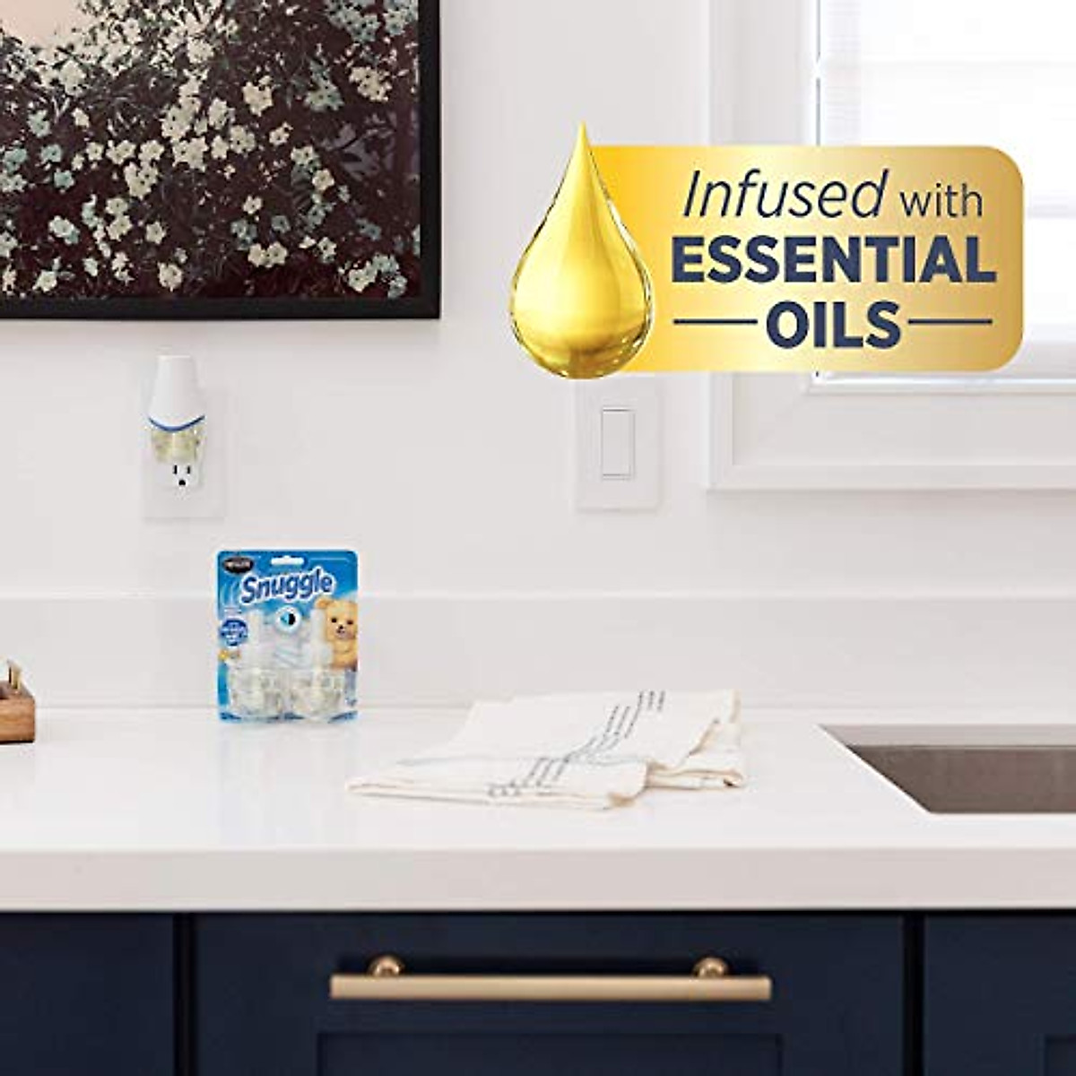 Renuzit Snuggle Scented Oil Refill for Plugin Air Fresheners, Linen Escape, 5 Count