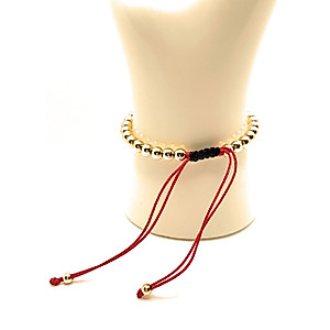 Azabache Bracelet, Azabache Cross Bracelet, Evil Eye bracelet, Protection Bracelet, Gold Beaded Bracelet for Women, Evil Eye Luck Bracelet, Dainty Bracelet, Women Jewelry, Red String Bracelet.