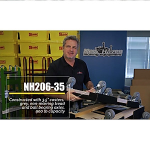 NH206-35 | Well Engineered Professional Grade Moving Dolly | Perfect for Commercial & Residential Moves | Popular Among Movers | Constructed with 3.5" Premium Colson Casters