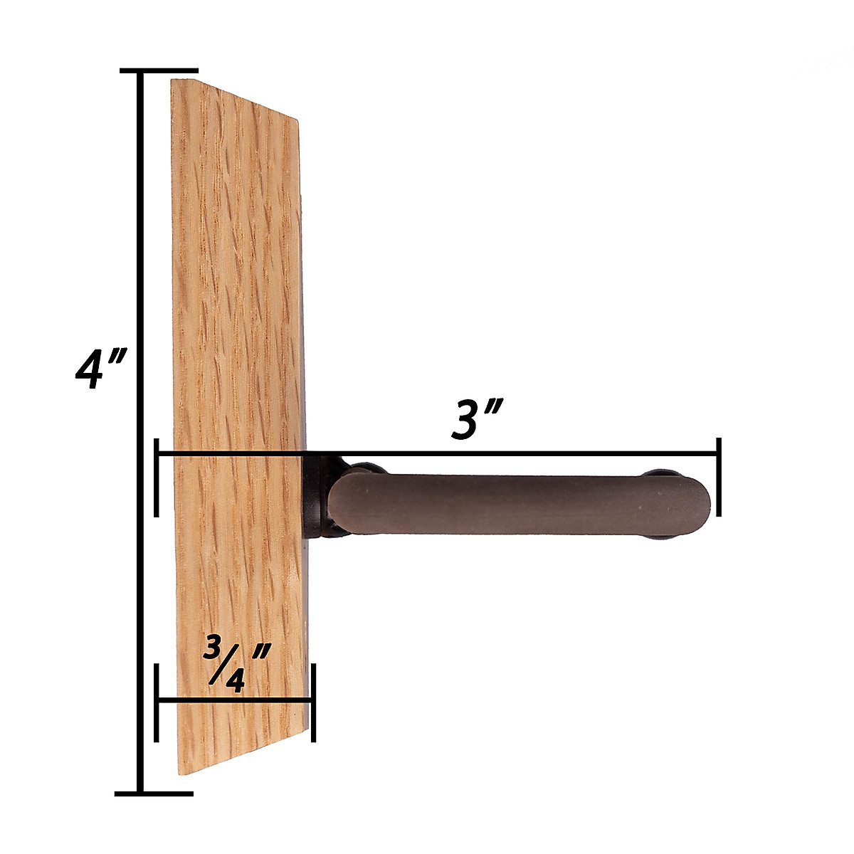 String Swing Dulcimer Hanger Wall Mount Holder CC01D-O Solid Oak Hardwood Block