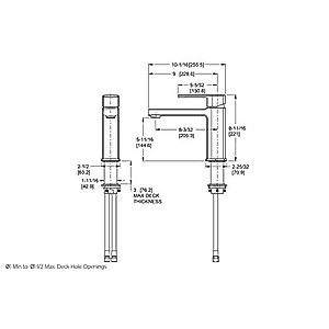 Pfister RT6-1DAC Deckard Single Control 1-Hole Roman Tub Faucet, Polished Chrome