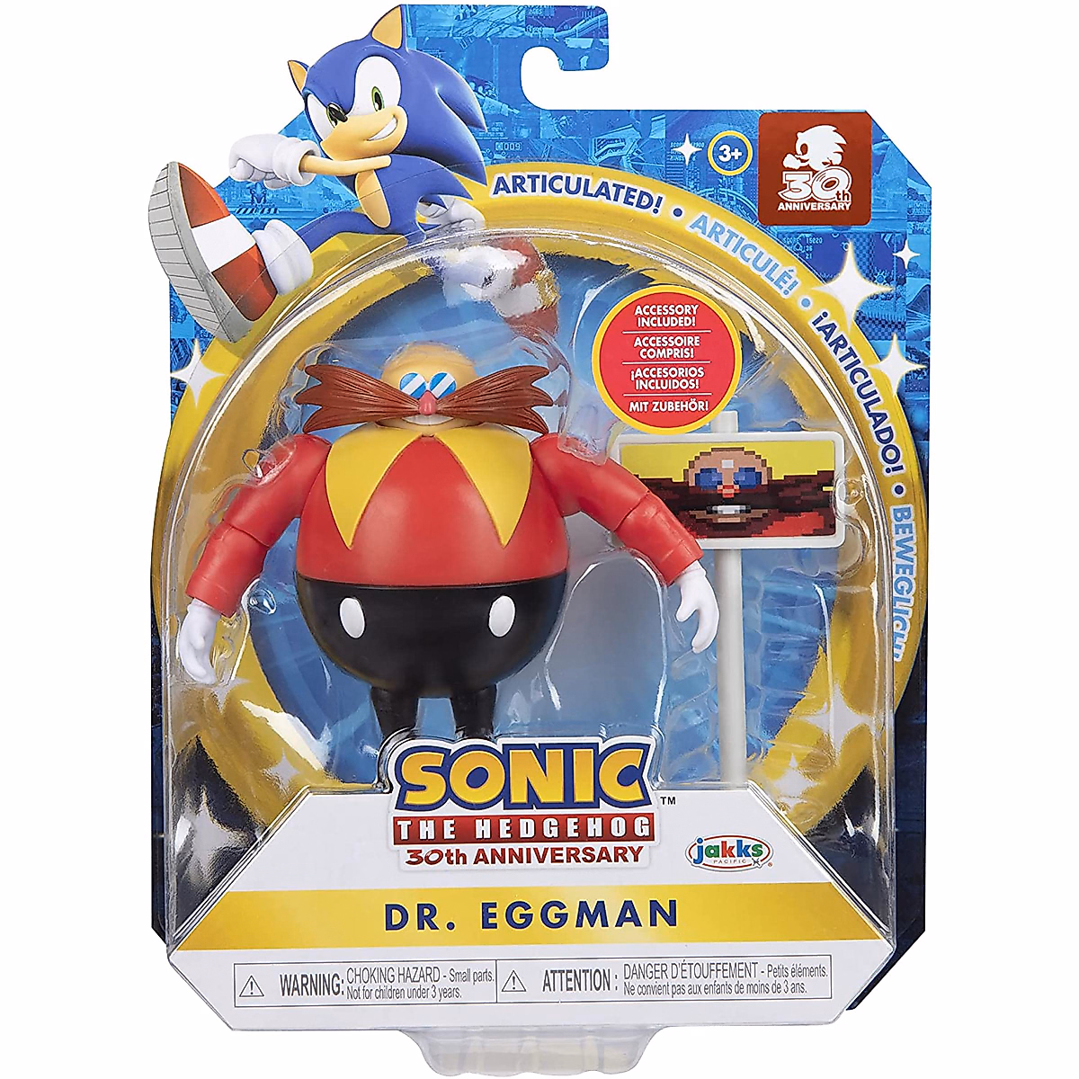 Sonic The Hedgehog 4-Inch Action Figure Classic Eggman with Goal Plate Collectible Toy