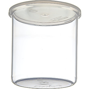 Carlisle FoodService Products Classic Round Storage Container Crock with Lid for Kitchen, Restaurants, Home, Plastic, 2.7 Quarts, Clear