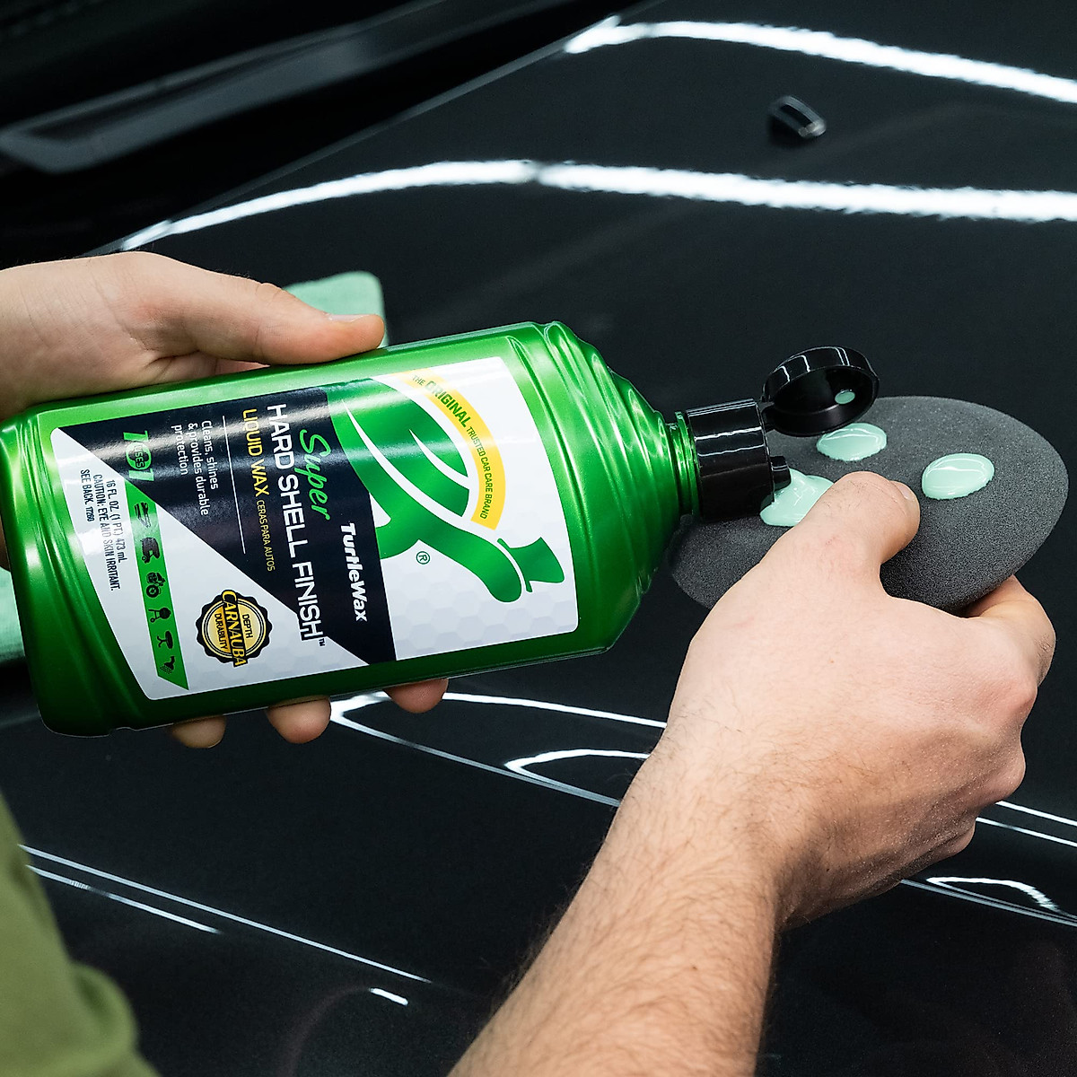 Turtle Wax T-123R Super Hard Shell Liquid Car Wax - 16 oz. , Green