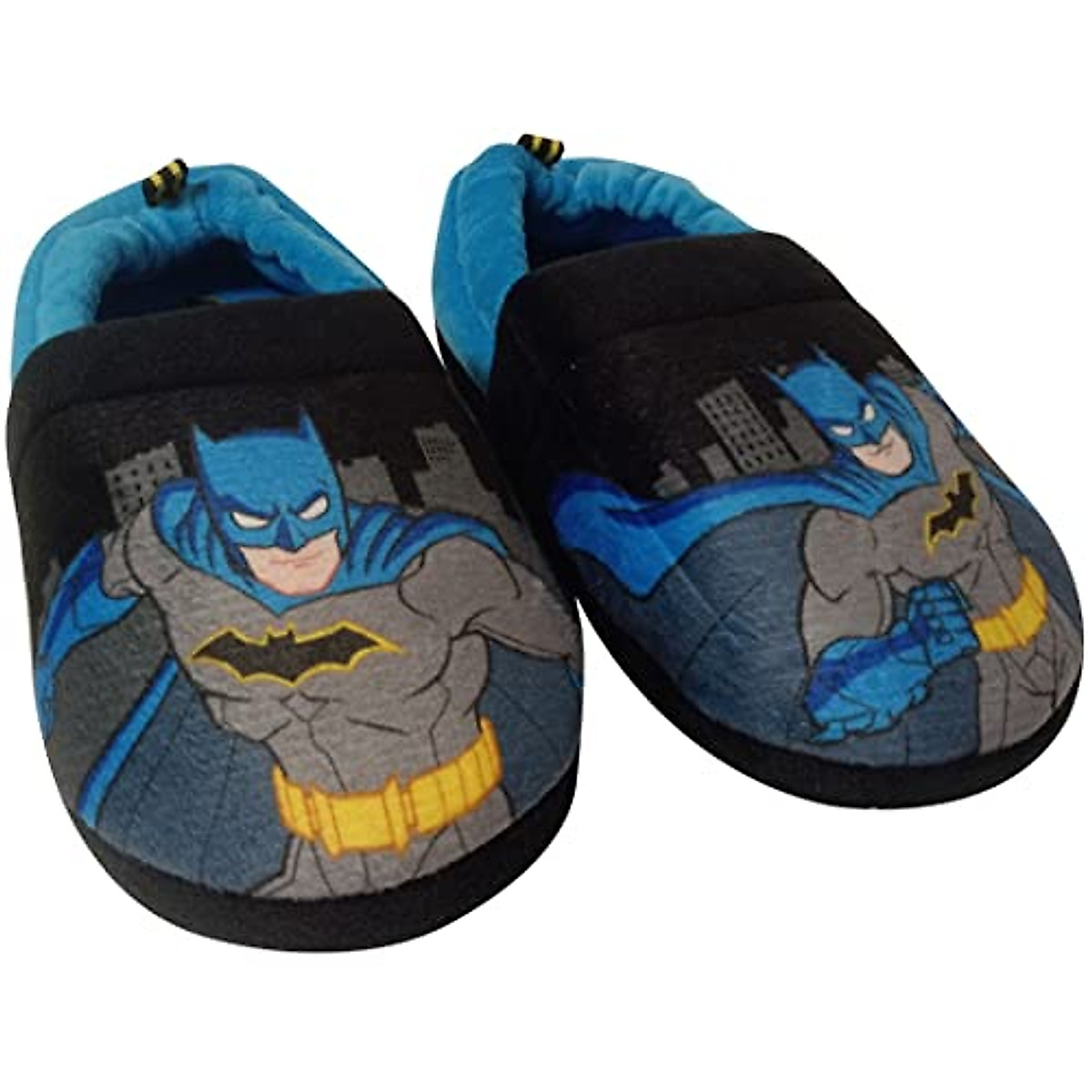 DC Comics Boy's Batman Plush Slippers (Black/Blue, Numeric_5)