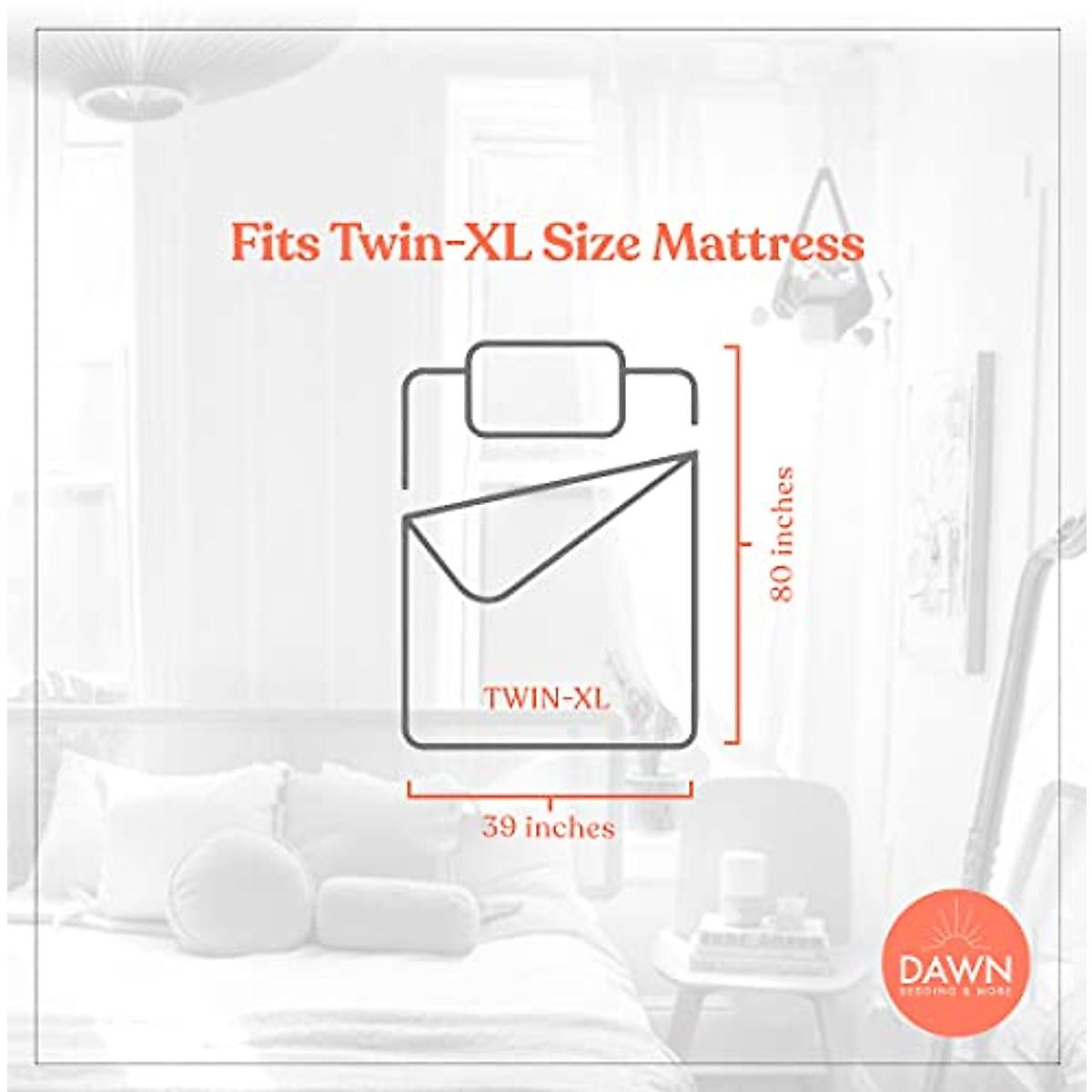 Dawn College Dorm Mattress Topper | Twin XL 3" 5-Zone Gel Memory Foam | Supportive, Quality Sleep, Hypoallergenic, Cooling | Made in USA | CertiPUR