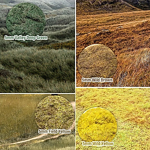 Warmtree 4Pcs Static Grass Mixed 3mm Diorama Grass Terrain Powder Model Grass Diorama Supplies Terrain Model Kit Table Simulation Landscape War Game Miniatures Fairy Garden (Autumn and Winter Series)