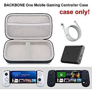 Elonbo Hard Travel Case for Backbone One Mobile Gaming Controller,Compatible with Backbone One for iPhone/iPhone PlayStation Edition/Android/Android PlayStation Edition， Handheld Gaming Console Holder