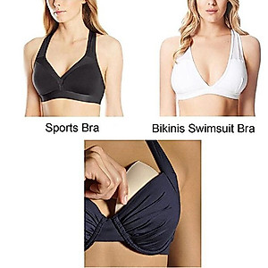 Fypxd 6 Pairs Bra pad Insert For sports bra or Bikini Tops 5X5 inch（Beige