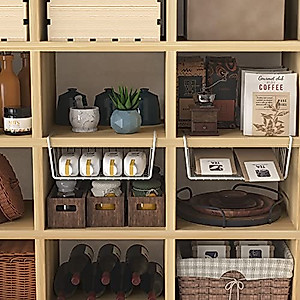 Simple Houseware 6PK Under Shelf Basket, White