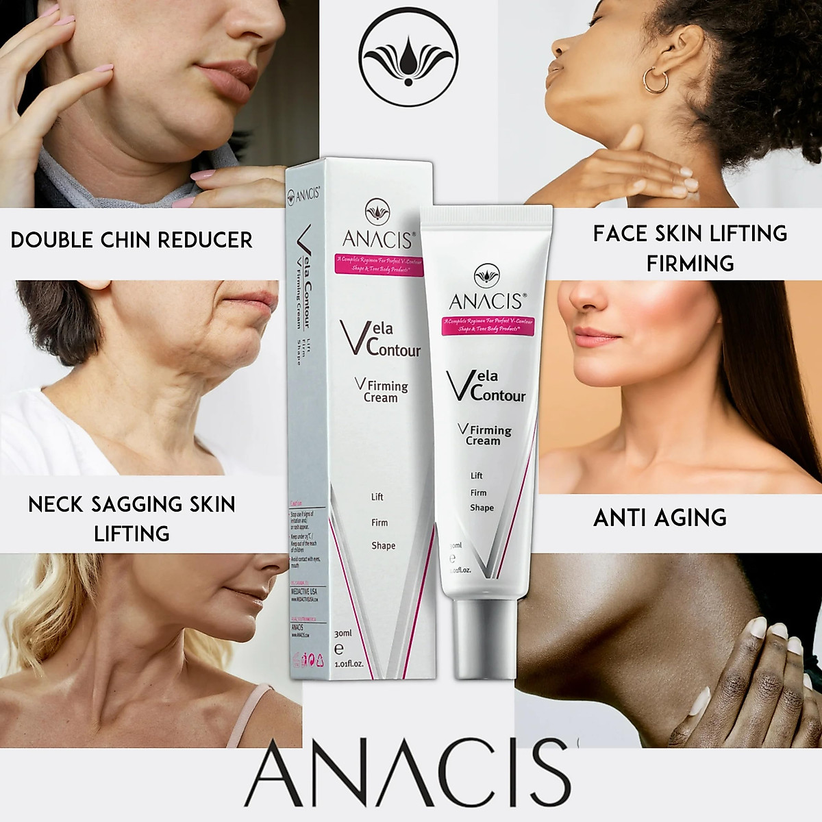 Anacis Advanced Neck Cream - Neck Chin & Jawline Anti Aging Cream for Women and Men 30 ml