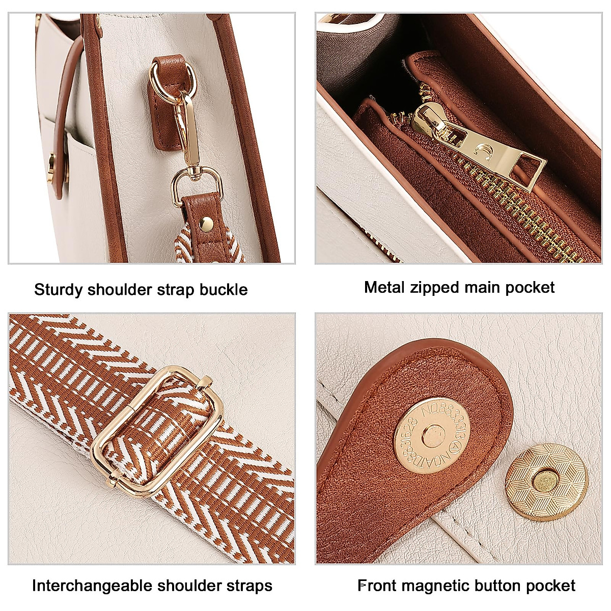 CLUCI Vegan Leather Women's Crossbody Handbags+ Travel Backpack