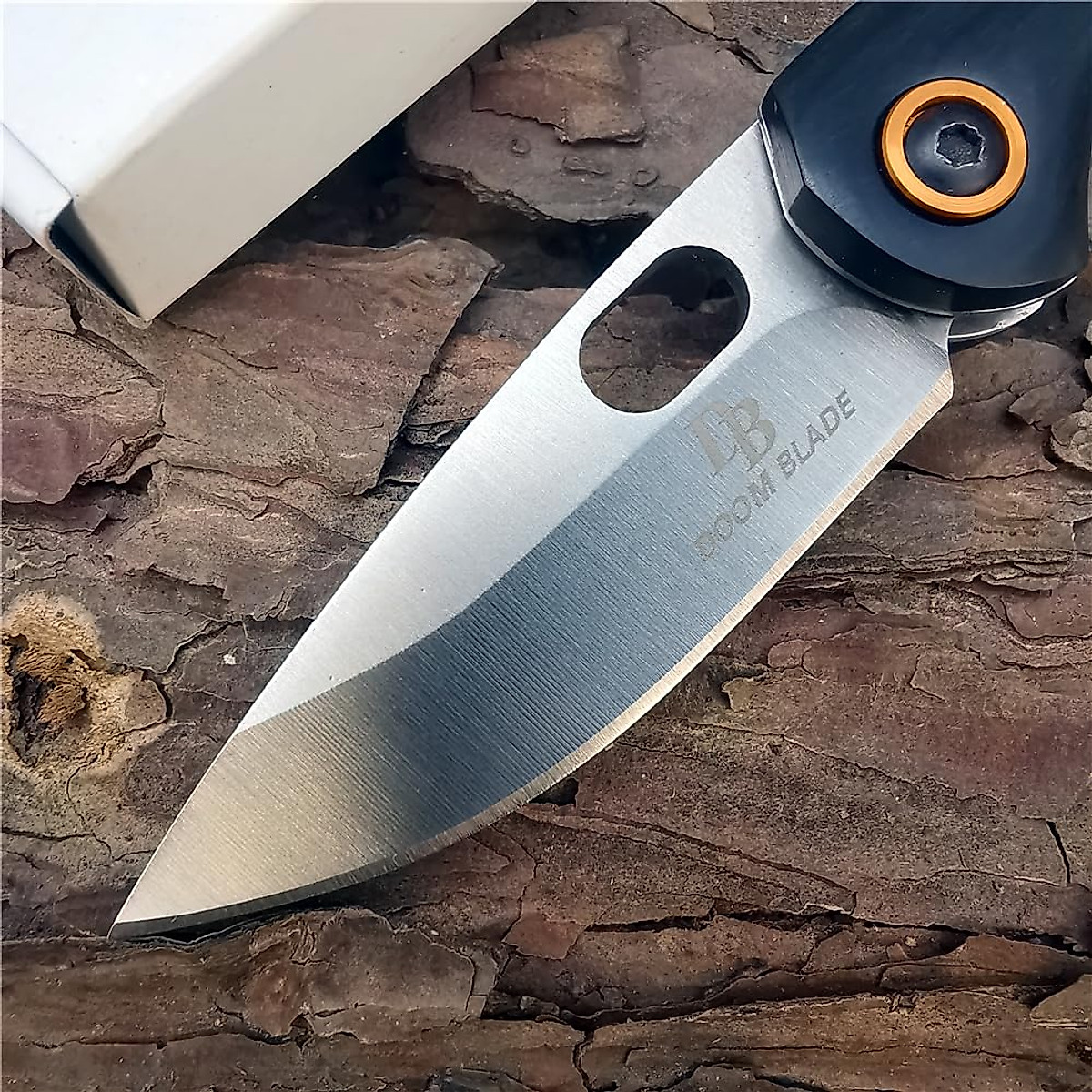 DOOM BLADE Gifts for Men Pocket Knife, Folding Knives with Pocket Clip 2.63 inches Blade Length 440C Stainless Steel Blade with Wood Handle,Lightweight,For Outdoor, Hunting, Fishing,Camping (Blue)