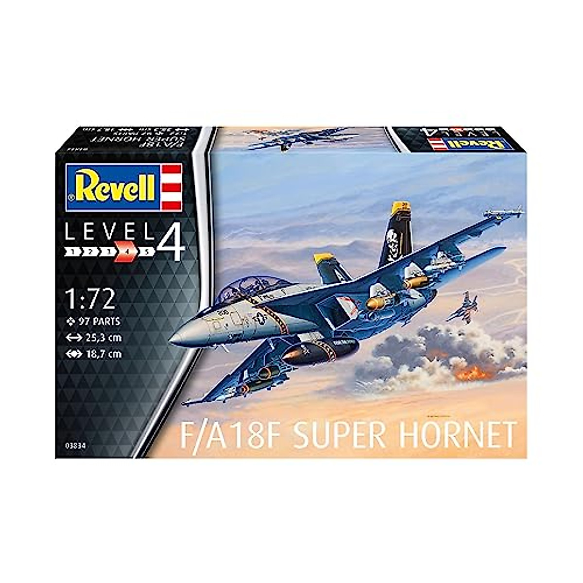 Revell 03834 F/A-18F Super Hornet 1:72 Scale Unbuilt/Unpainted Plastic Model Kit