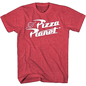 Toy Story Pizza Planet Delivery Adult T-Shirt (Medium, Heather Red)