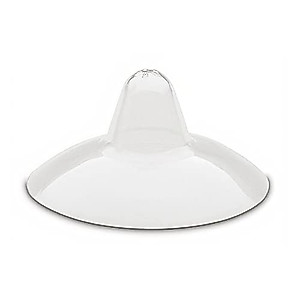 Ameda Contact Nipple Shields, 24mm Opening, Ultra-Thin Flexible Silicone, Encourages Baby's Attachment to Breast, Great for Problems with Latching, Cushions Sore or Sensitive Nipples