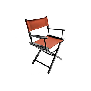 Gold Medal Contemporary Director’s Chair - Black (24", Berry Red)