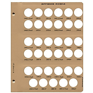 Dansco US Jefferson Nickel with Proof Coin Album 1938 - 2005 #8113