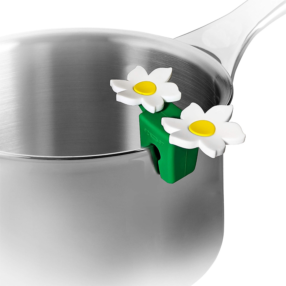 Flower Pot Spoon Holder and Lid Lifter, Silicone Kitchen Utensil Holder Gadget, Flexible Cooking Pot Clip, Stove Top Utensils and Lid Rest, Heat Resistant Kitchen Helper, Soup Lid Stand Tool