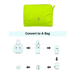 Little Donkey Andy Men's Cycling Stretch Rain Jacket with Hood, Windproof and Waterproof, Ultralight Golf Windbreaker,Packable Size XL