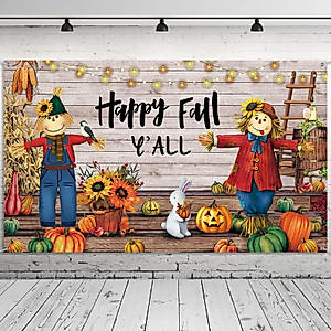 Fall Thanksgiving party Backdrop Extra Large Thanksgiving Decorations Outdoor Yard Banners Fall Thanksgiving Harvest Photography Backdrop Fall Party Supplies for Autumn Decorations, 72.8 x 43.3 Inch