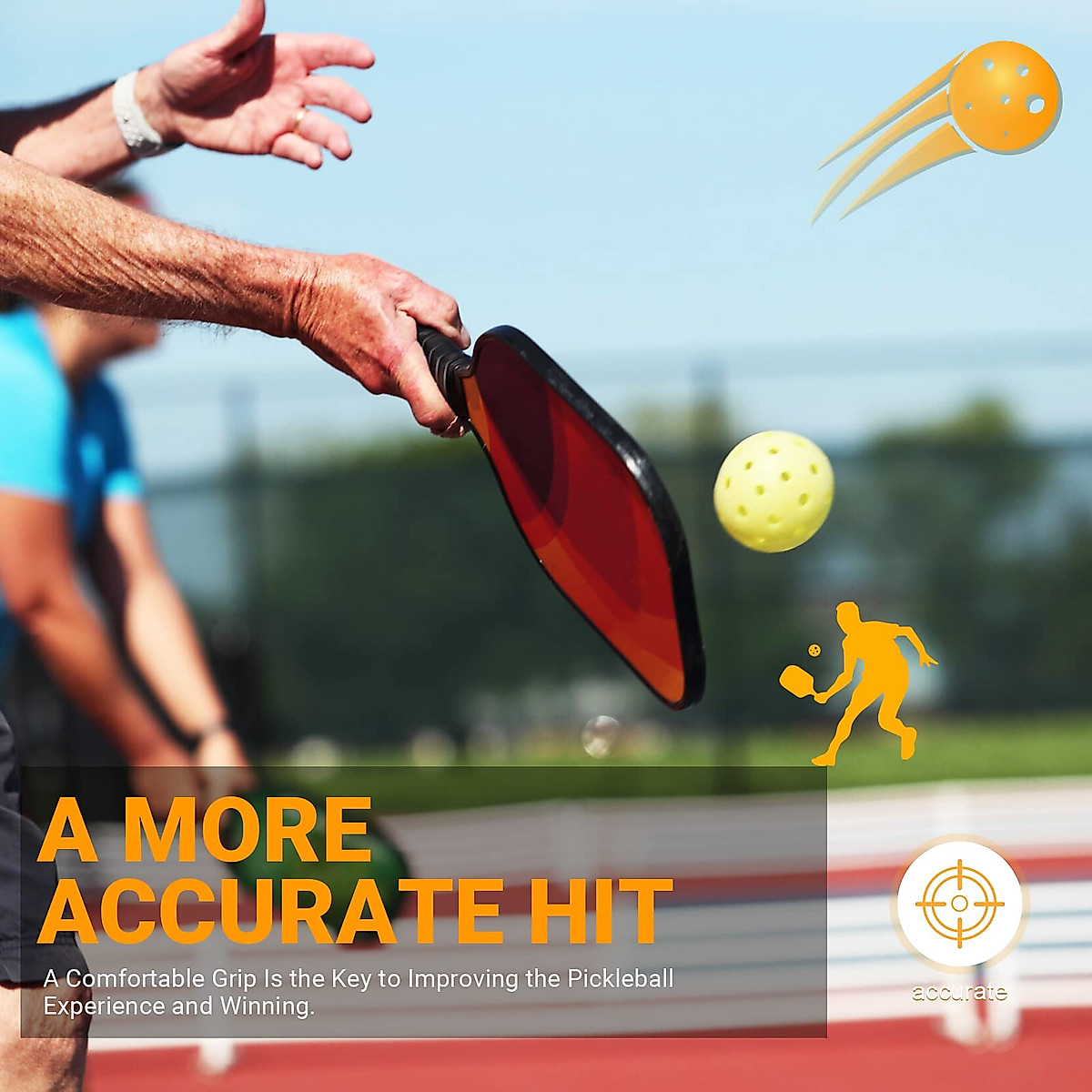 2-Packs Pickleball Paddle Grip Tape with Raised Ridge, Replacement Pickleball Overgrip Wrap for Sweat Absorption&Anti-Slip, Universal Pickle Ball Sport Accessories (Black)