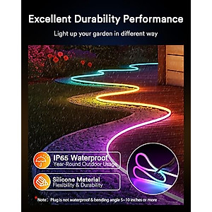 Lumary Smart Outdoor Neon Rope Lights, 32.8ft 22,000Lm Smart UFO LED High Bay Light