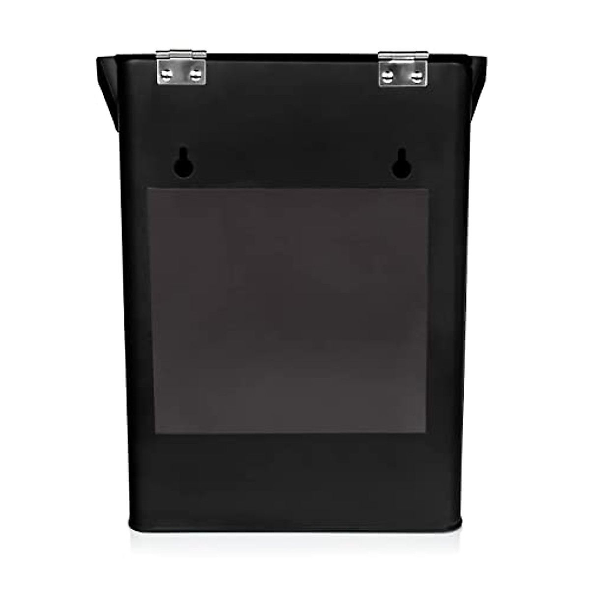 A.J.A. & MORE Modern Farmhouse Magnetic Lint Bin with Lid for Laundry Room Organization and Laundry Room Décor - Storage Wall Mount Space-Saving Washer and Dryer Trash Can Solution (Matte Black)